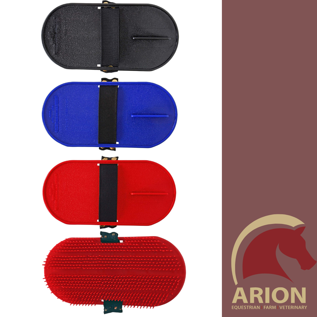 ARION CURRY COMB WITH ELASTIC STRAP - Grooming-Brushes : Spurs - BLUE TAG